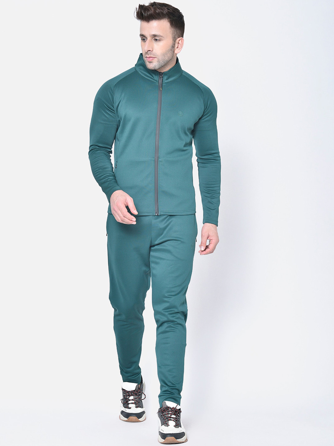 Buy Chkokko Men Green Solid Tracksuit - Tracksuits for Men 13241822 ...