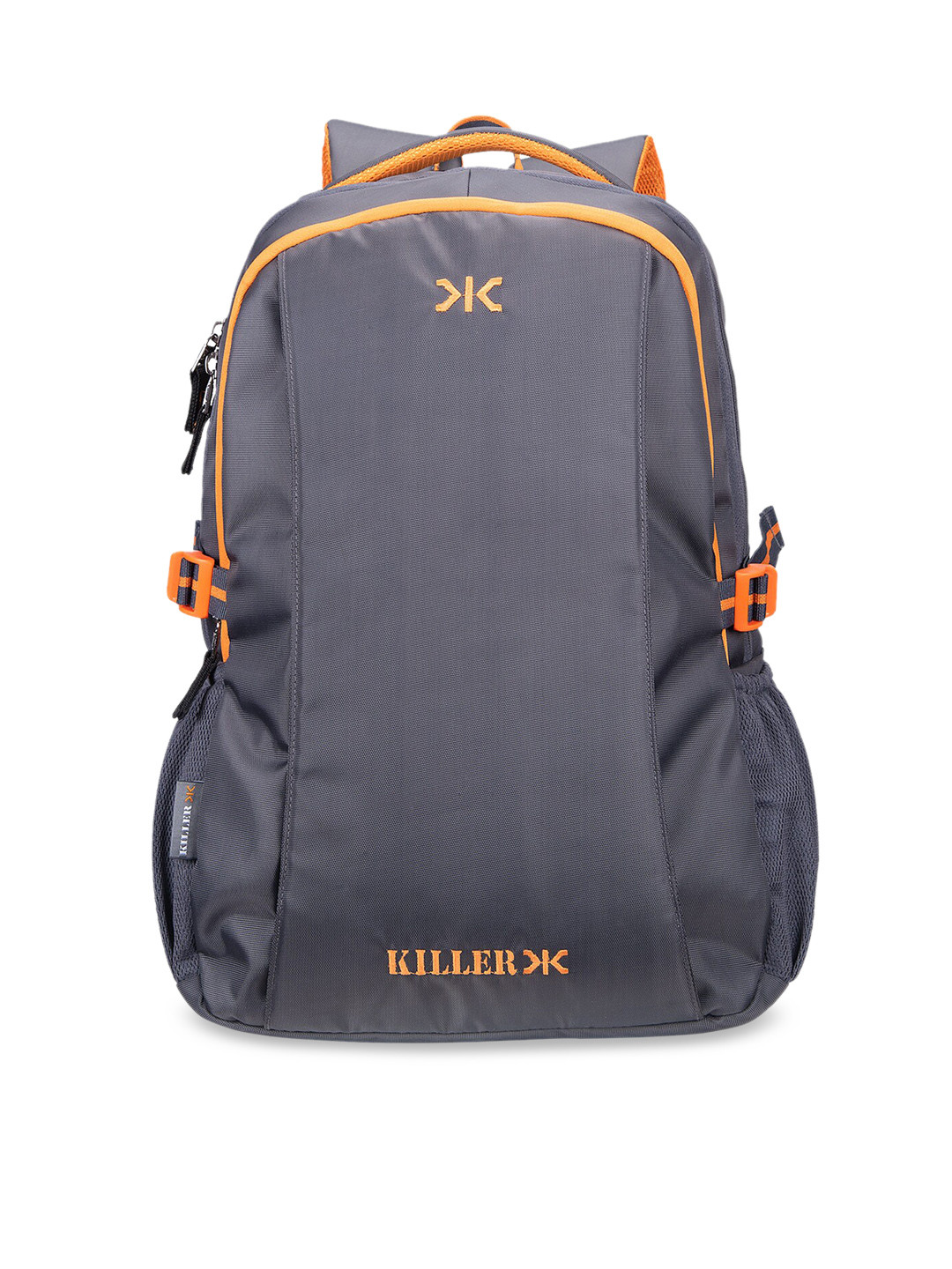 Buy Killer Unisex Grey & Orange Solid Laptop Backpack - Backpacks for ...