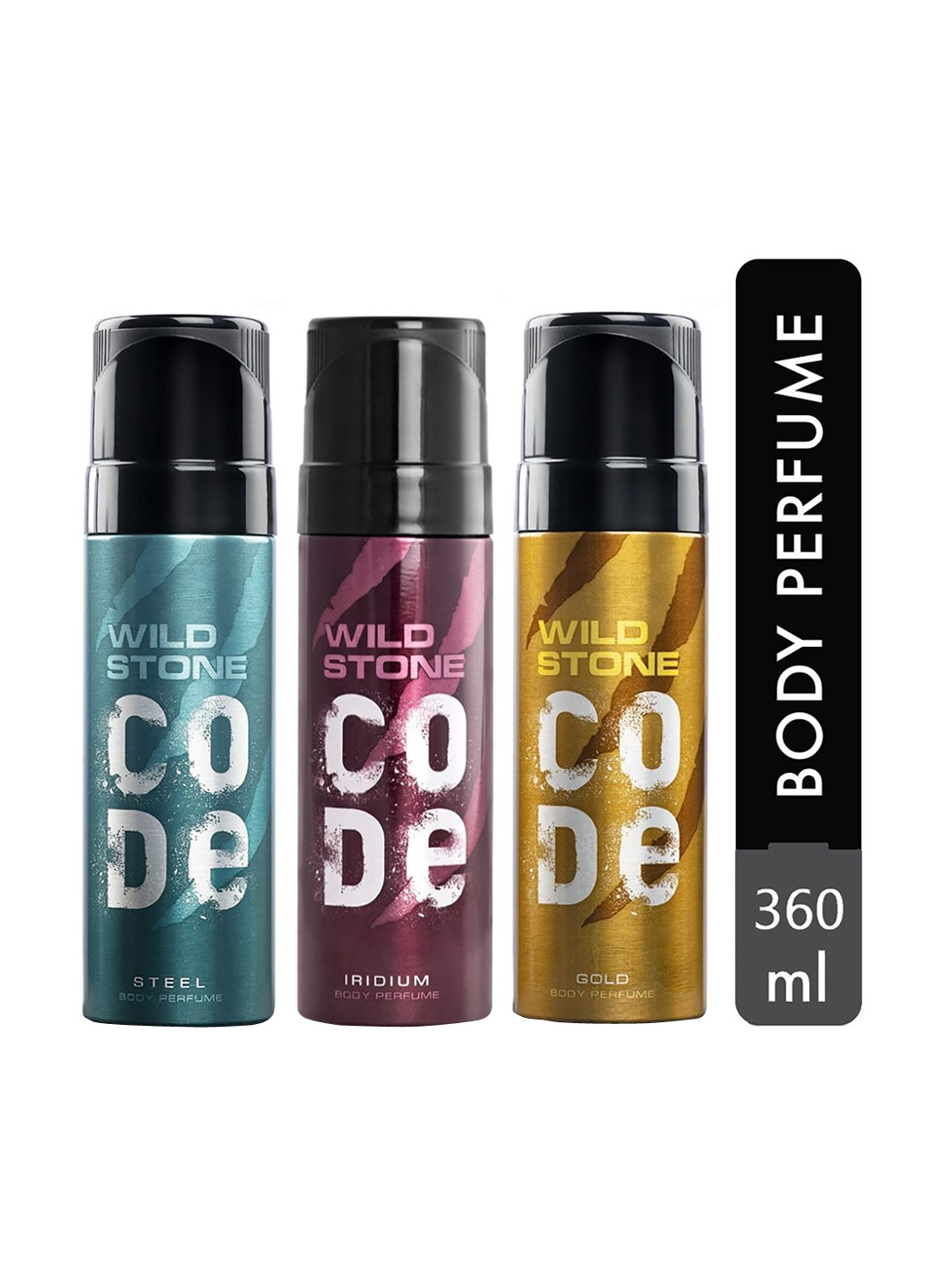 Buy Wild Stone Code Iridium, Gold And Steel Body Perfume Spray For Men ...