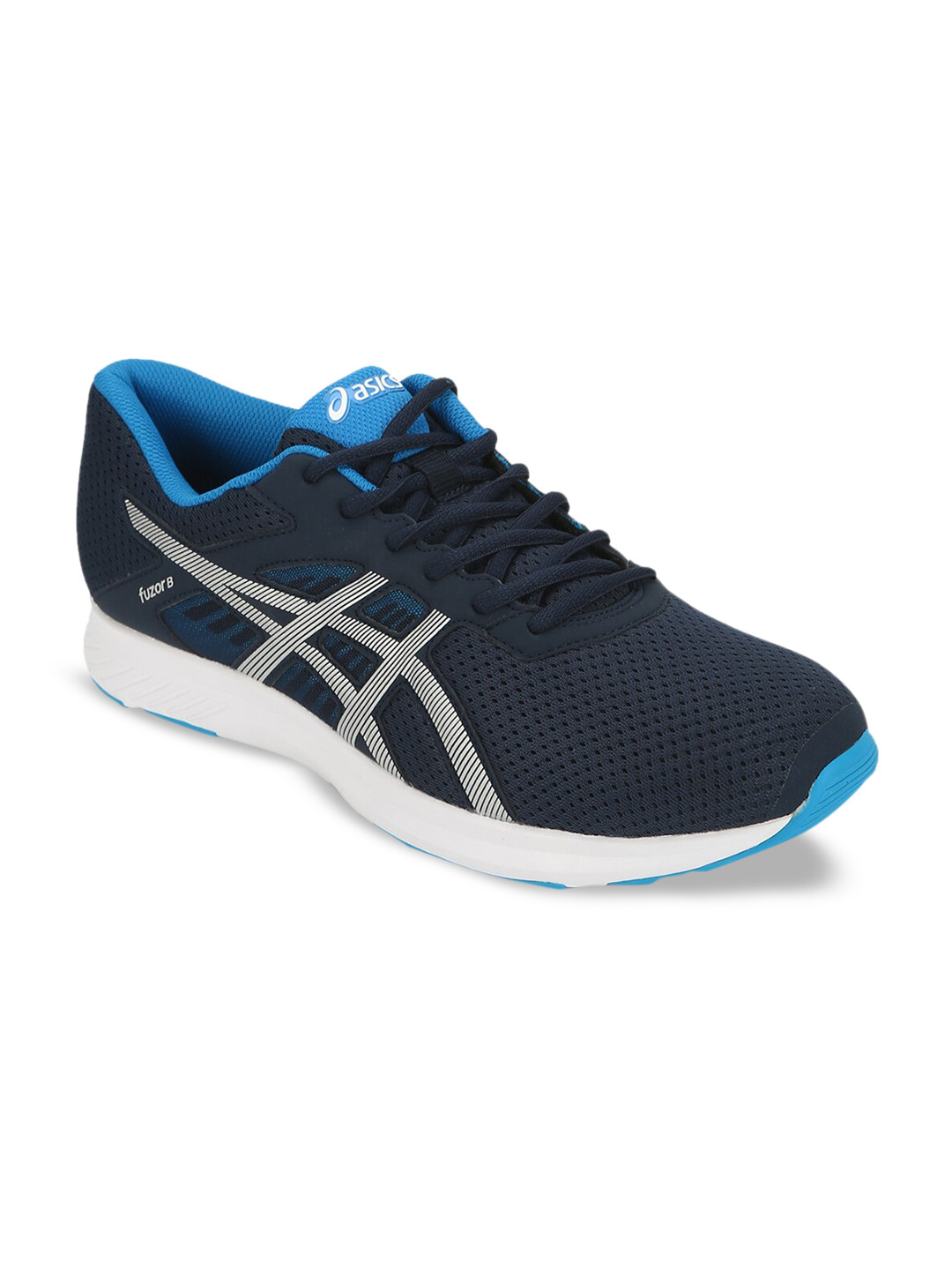 Buy ASICS Men Navy Blue & Grey Fuzor B Running Shoes - Sports Shoes for ...