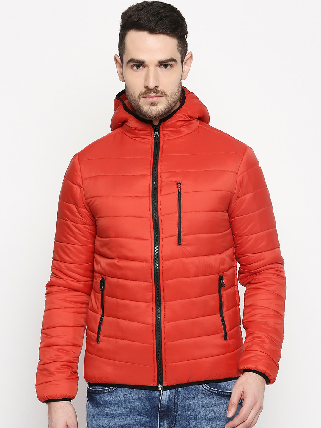 Buy People Men Rust Solid Puffer Jacket - Jackets for Men 13302634 | Myntra