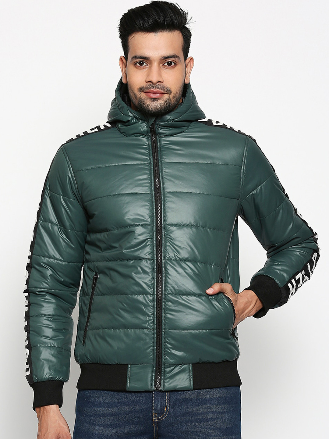 Buy People Men Green Solid Puffer Jacket - Jackets for Men 13302616 ...