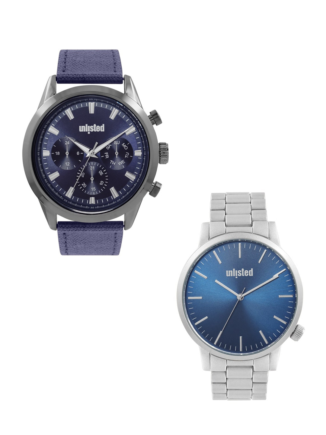 Buy UNLISTED A KENNETH COLE PRODUCTION Men Set Of 2 Blue Analogue Watch ...