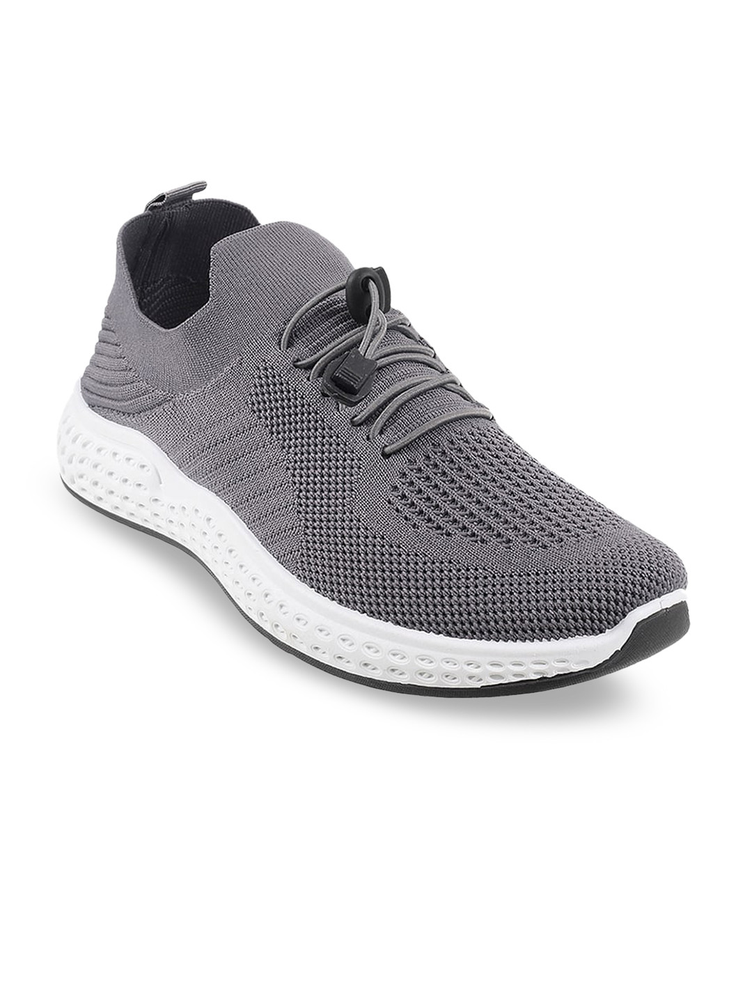 Buy WALKWAY By Metro Men Grey Woven Design Sneakers - Casual Shoes for ...