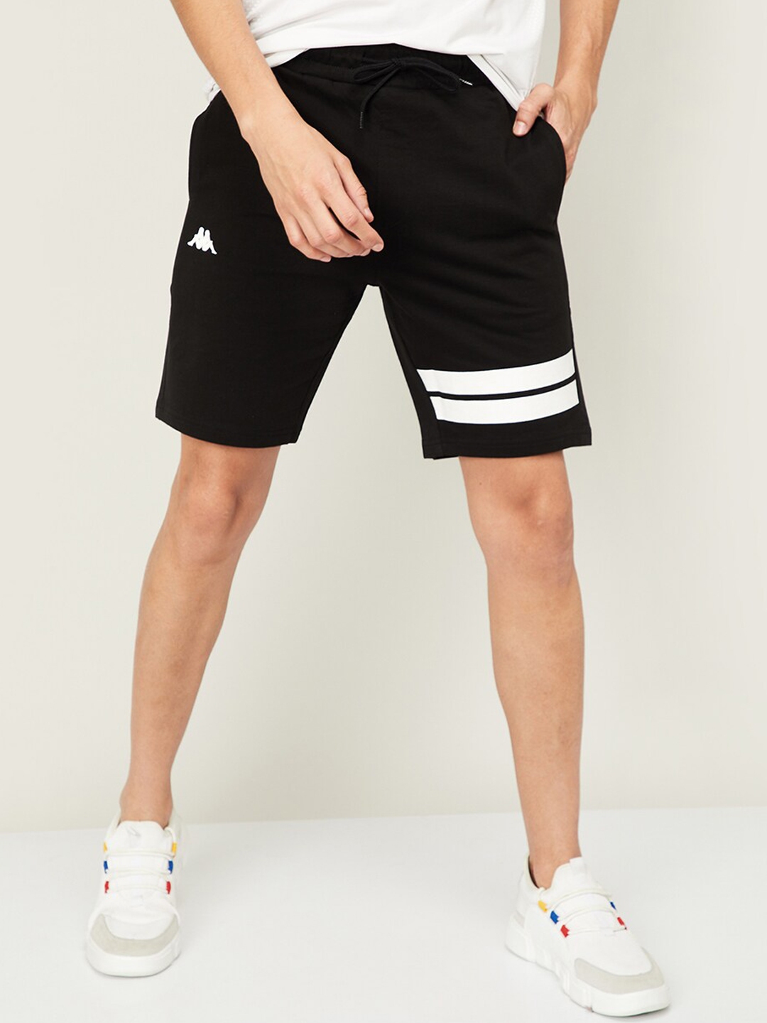 Buy Kappa Men Black Solid Regular Shorts - Shorts for Men 13313688 | Myntra