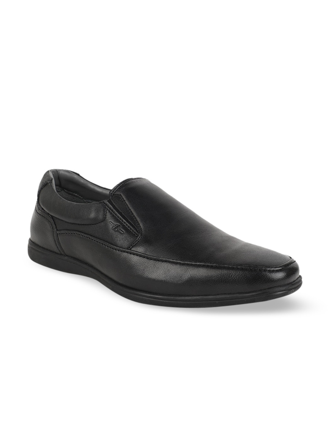 Buy Bata Men Black Solid Leather Formal Slip Ons - Formal Shoes for Men ...