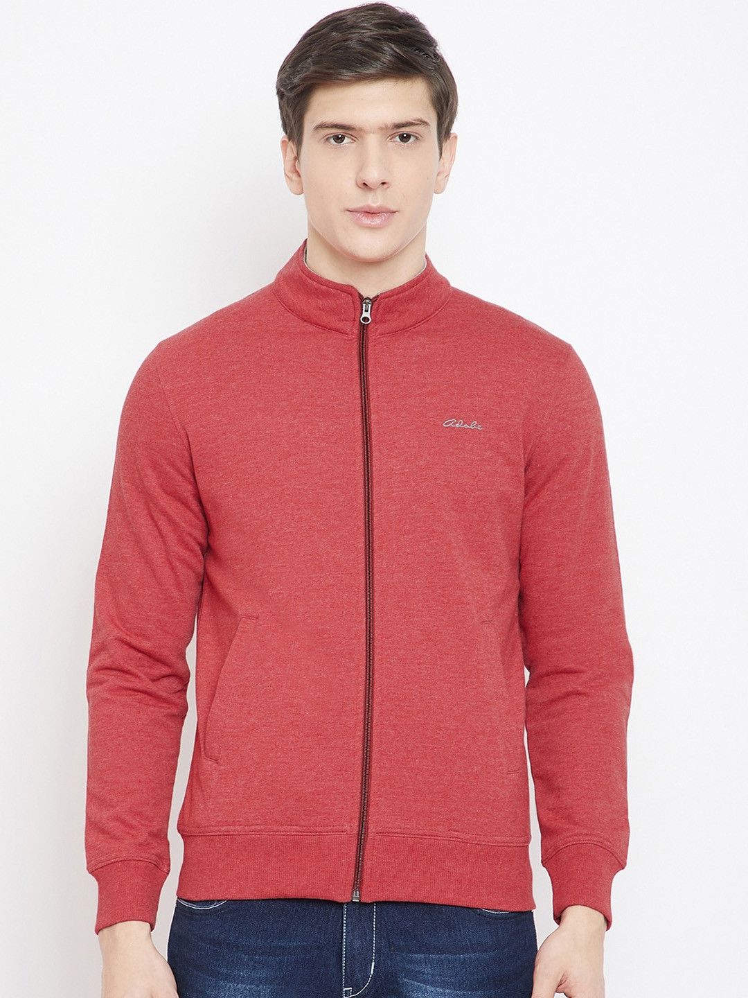 Buy Adobe Men Red Solid Sweatshirt - Sweatshirts for Men 13154418 | Myntra