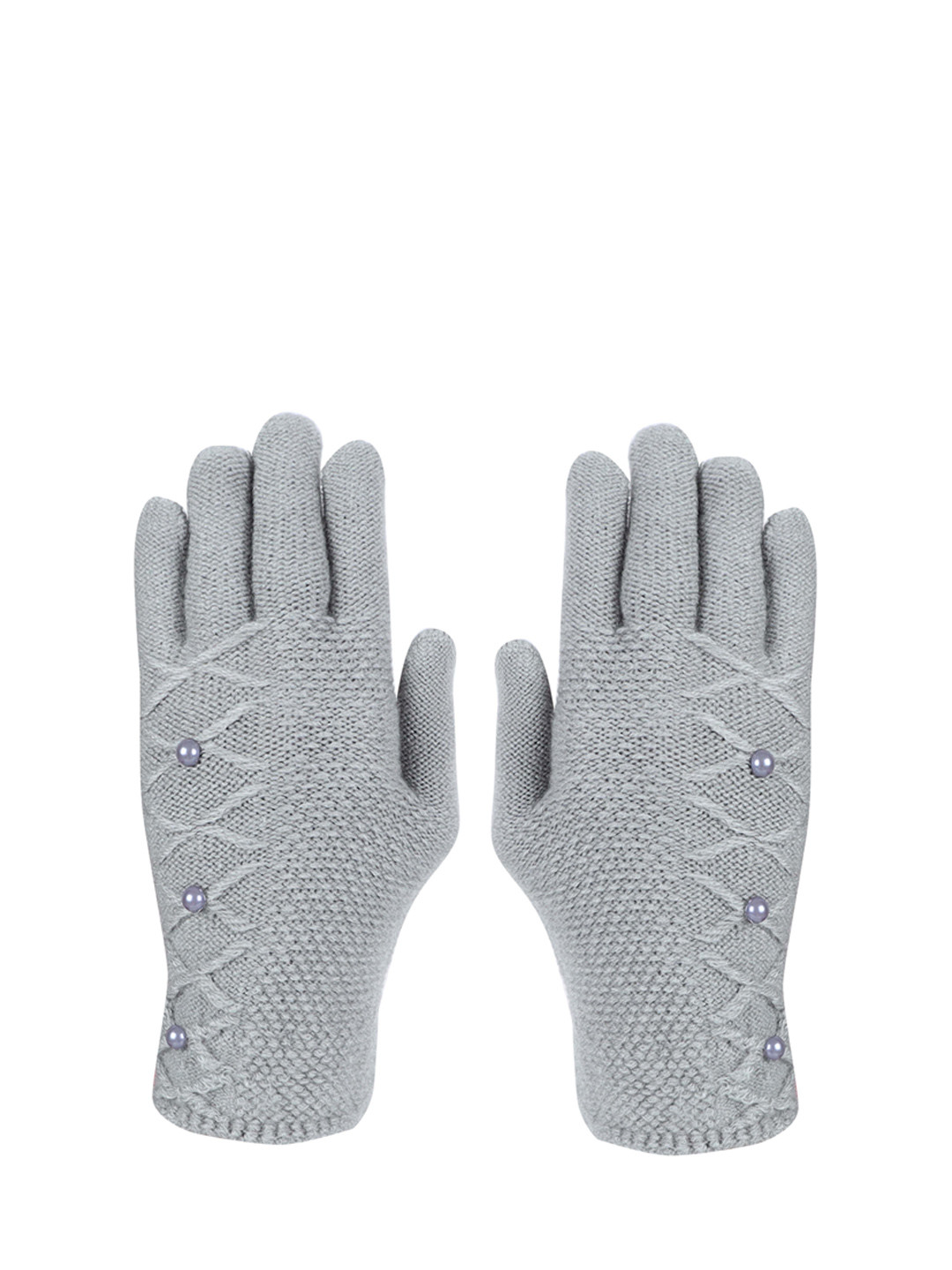 Buy FabSeasons Women Acrylic Grey Solid Gloves - Gloves for Women ...