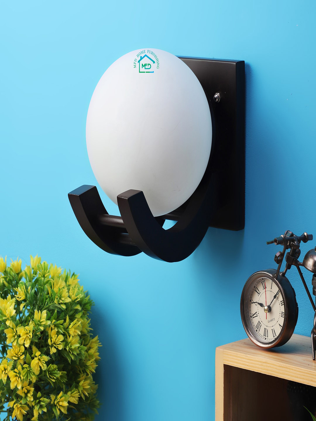 Buy MFD HOME FURNISHING White & Brown Solid Wall Lamp - Wall Lamps for ...