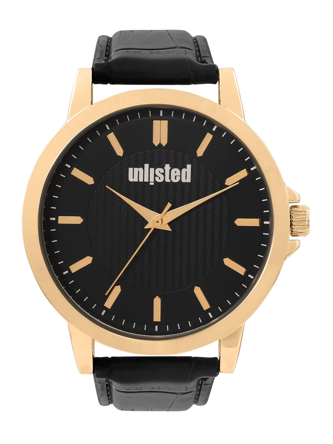 Buy UNLISTED A KENNETH COLE PRODUCTION Men Black Leather Analogue Watch ...