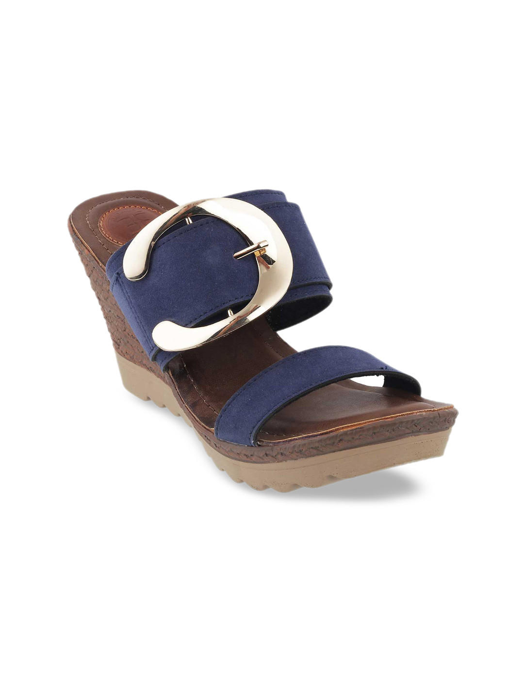 Buy Catwalk Women Navy Blue Solid Wedges - Heels for Women 13174694 ...