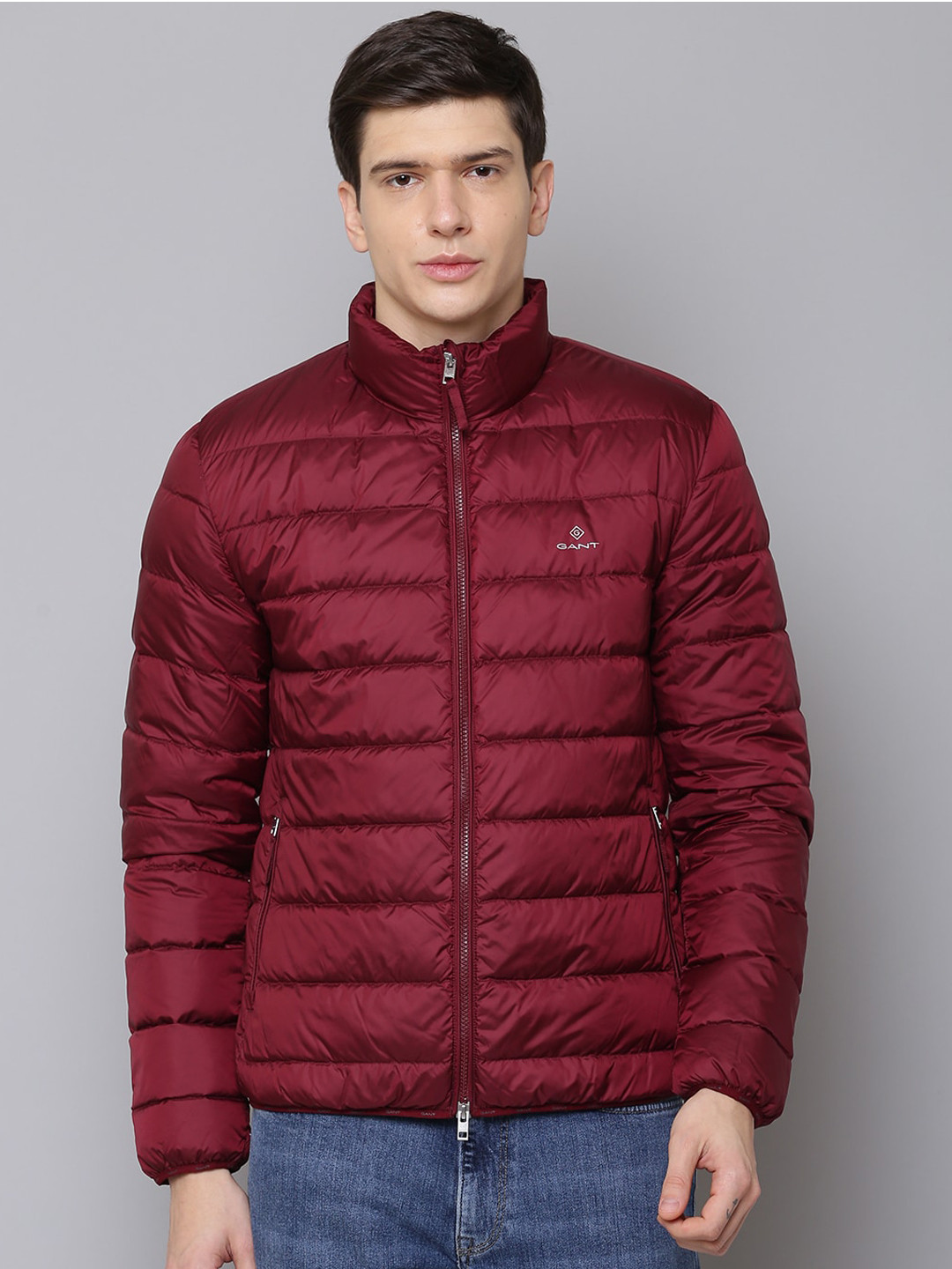 Buy GANT Men Red Solid Puffer Jacket - Jackets for Men 13170708 | Myntra