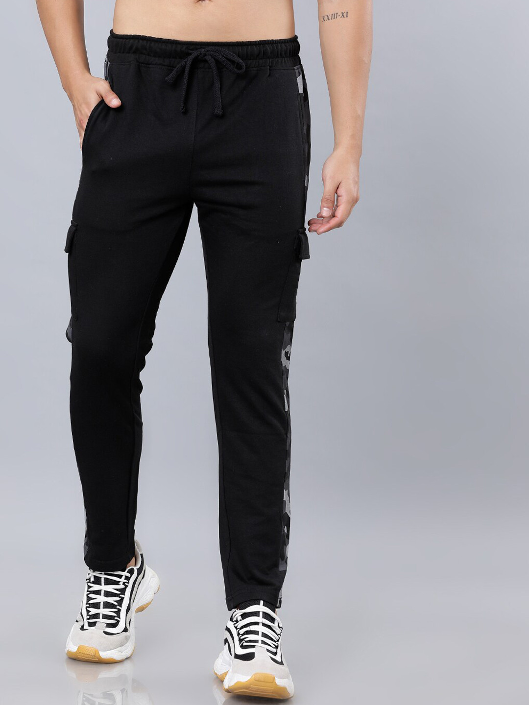 Buy HIGHLANDER Men Black Solid Slim Fit Track Pants - Track Pants for ...