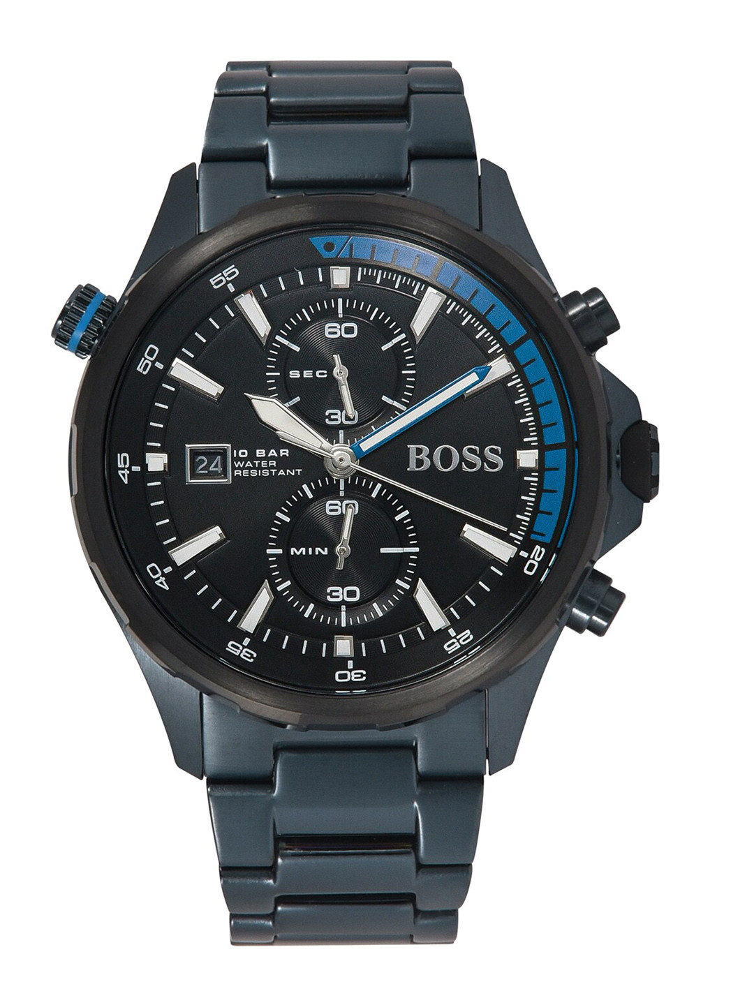 Buy Hugo Boss Men Black Globetrotter Analogue Watch 1513824 - Watches ...