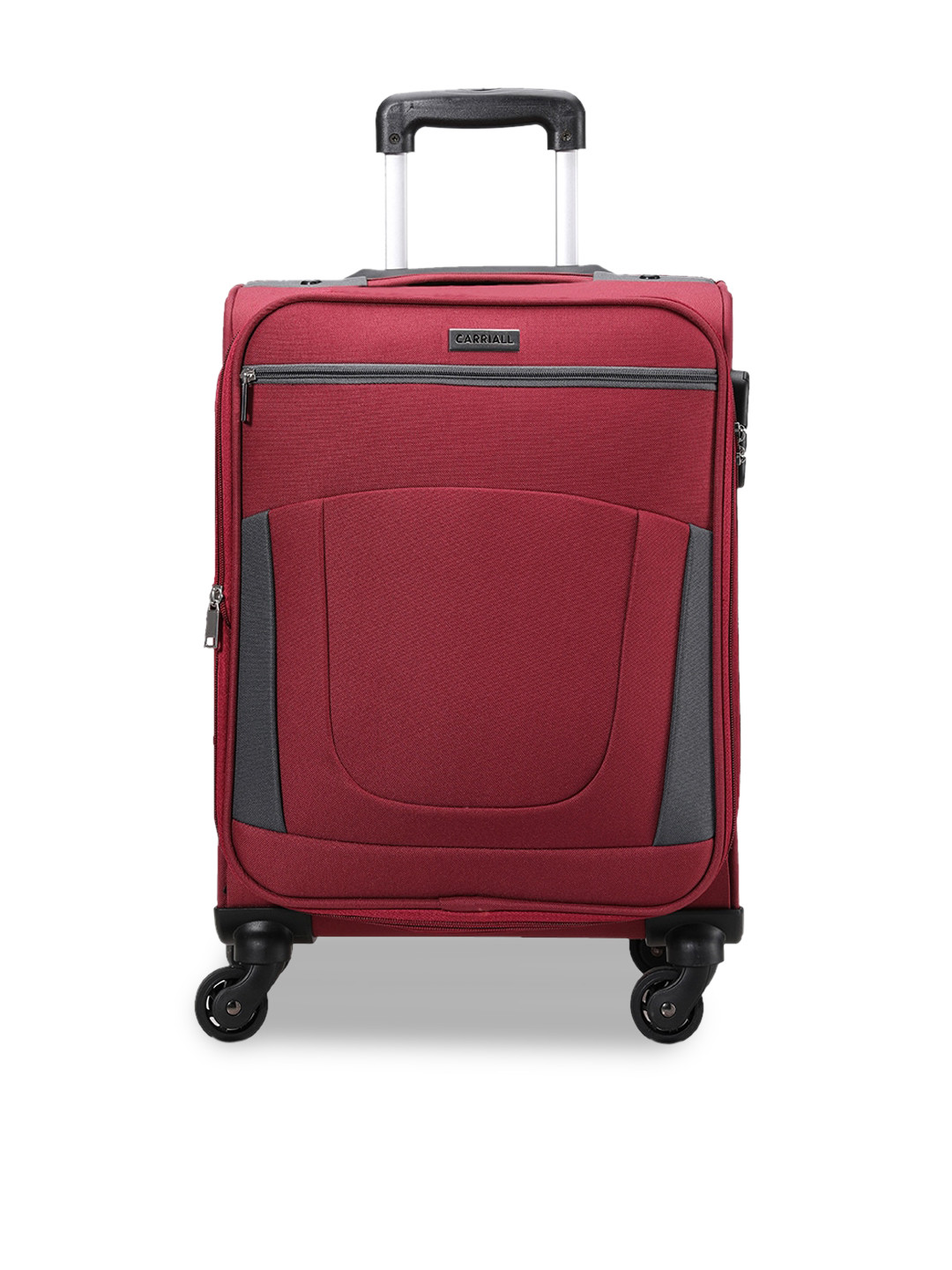 Buy CARRIALL Red Solid Cabin Soft Luggage Trolley Suitcase - Trolley ...
