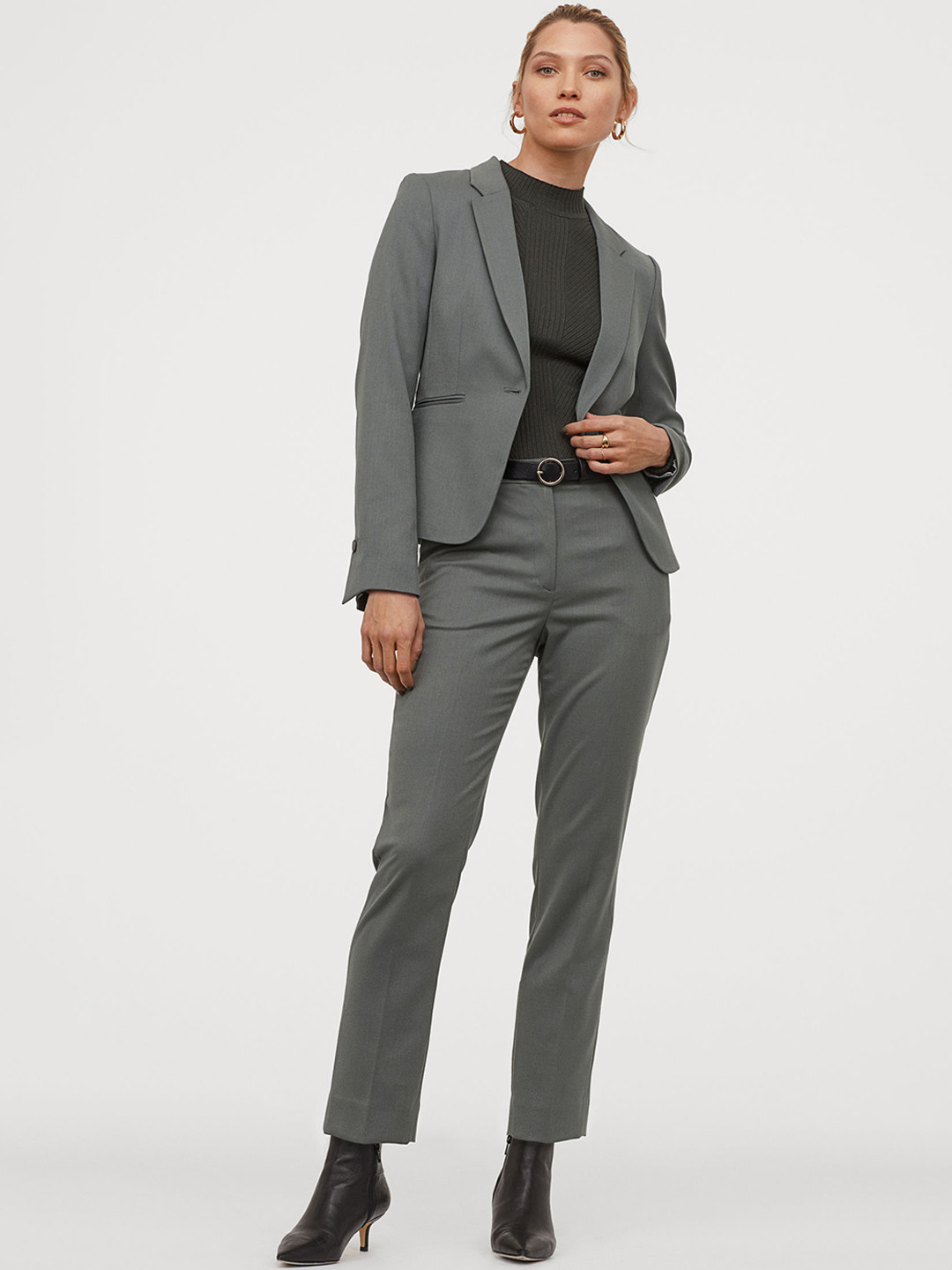 Buy H&M Women Green Fitted Jacket - Blazers for Women 11520384 | Myntra