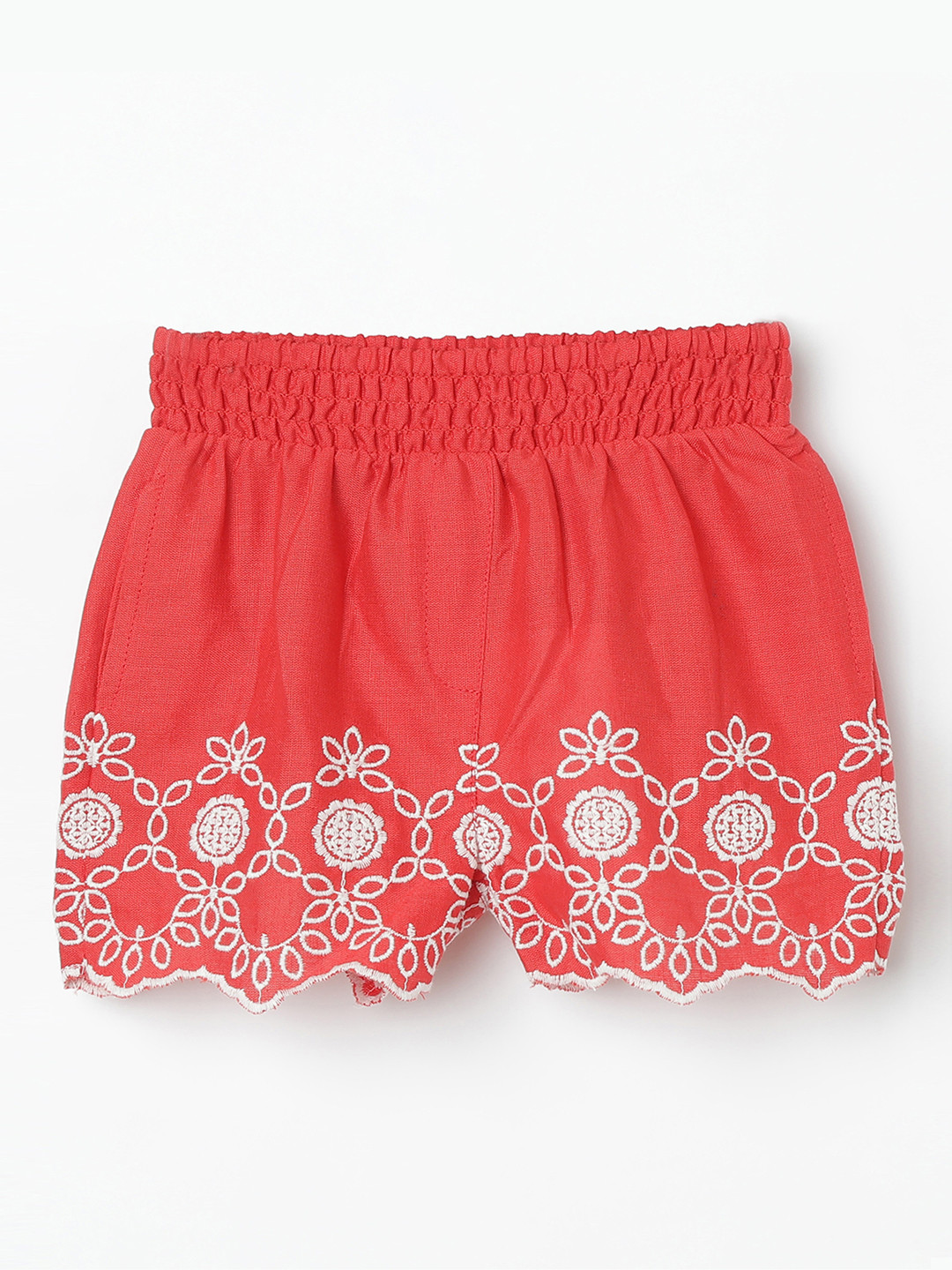 Buy Juniors By Lifestyle Infant Red & White Embroidered Regular Fit ...