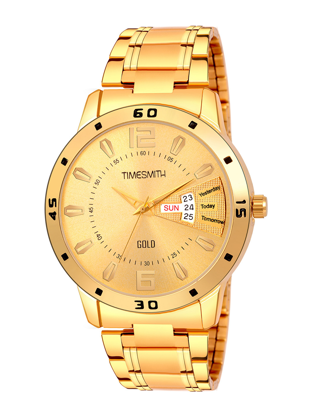 Buy TIMESMITH Men Gold Toned Analogue Watch TSC 107 - Watches for Men ...