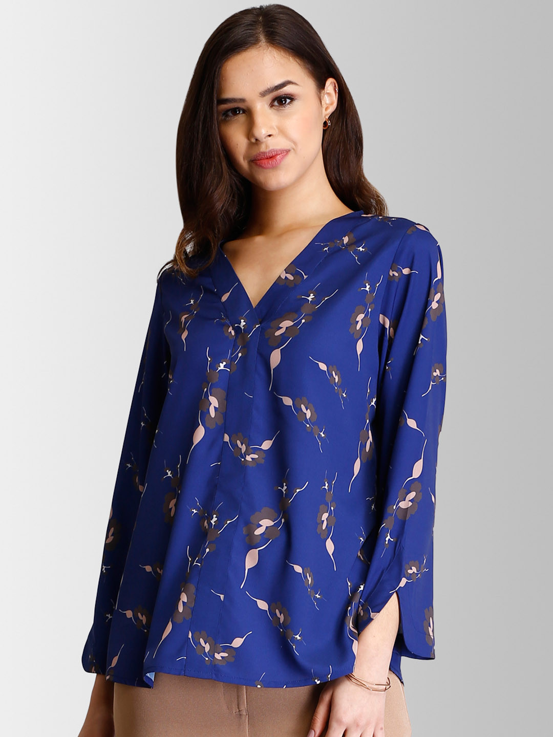 Buy FableStreet Women Blue Printed A Line Top - Tops for Women 11552842 ...