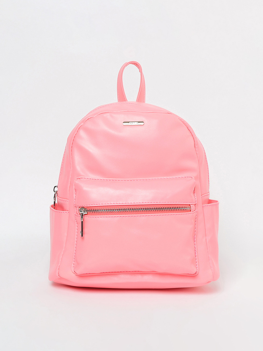 Buy Ginger By Lifestyle Women Pink Solid Backpack - Backpacks for Women ...