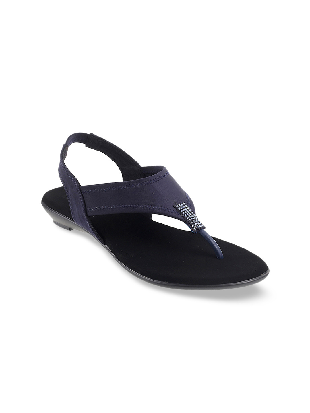 Buy Metro Women Navy Blue Solid Comfort Heels - Heels for Women ...