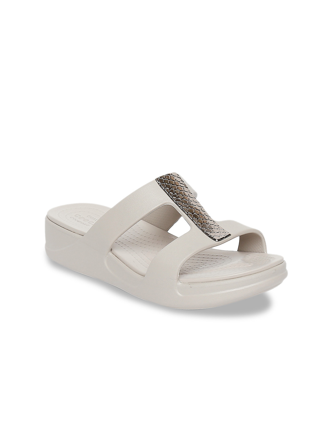 Buy Crocs Monterey Women White Solid Sandals - Heels for Women 11607970 ...