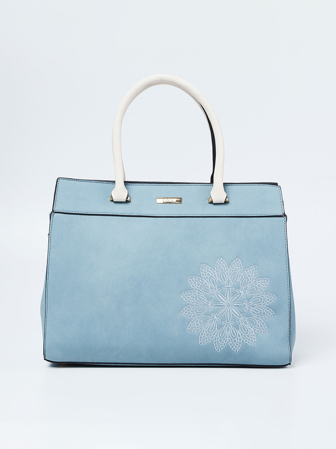 Buy CODE By Lifestyle Blue Solid Handheld Bag - Handbags for Women ...