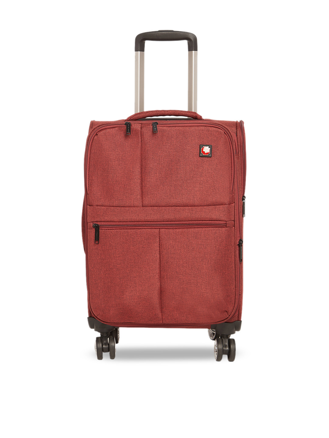 Buy SWISS BRAND Rose Solid Vevey 360 Degree Rotation Soft Sided Cabin ...