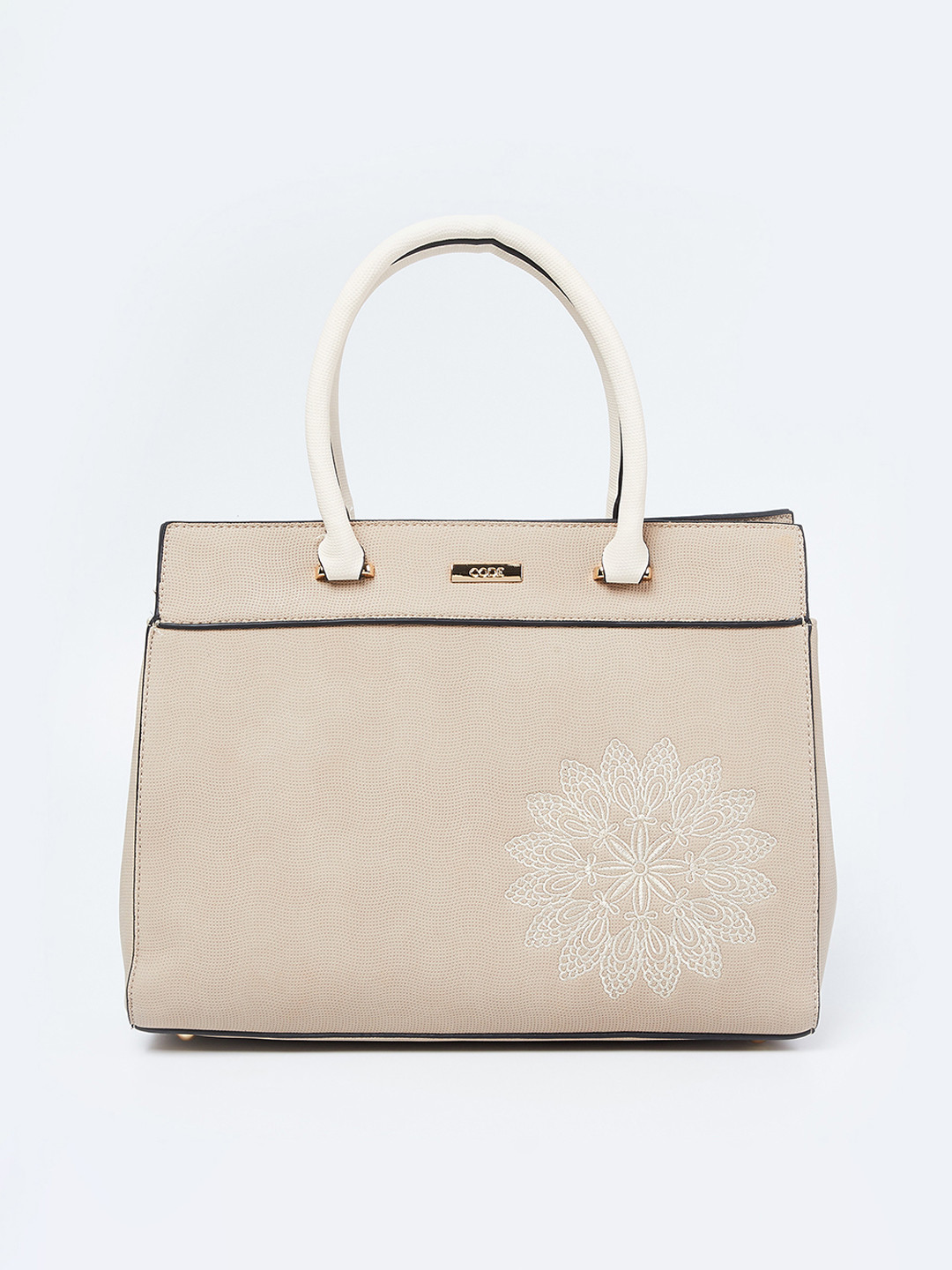 Buy CODE By Lifestyle Brown Solid Handheld Bag - Handbags for Women ...