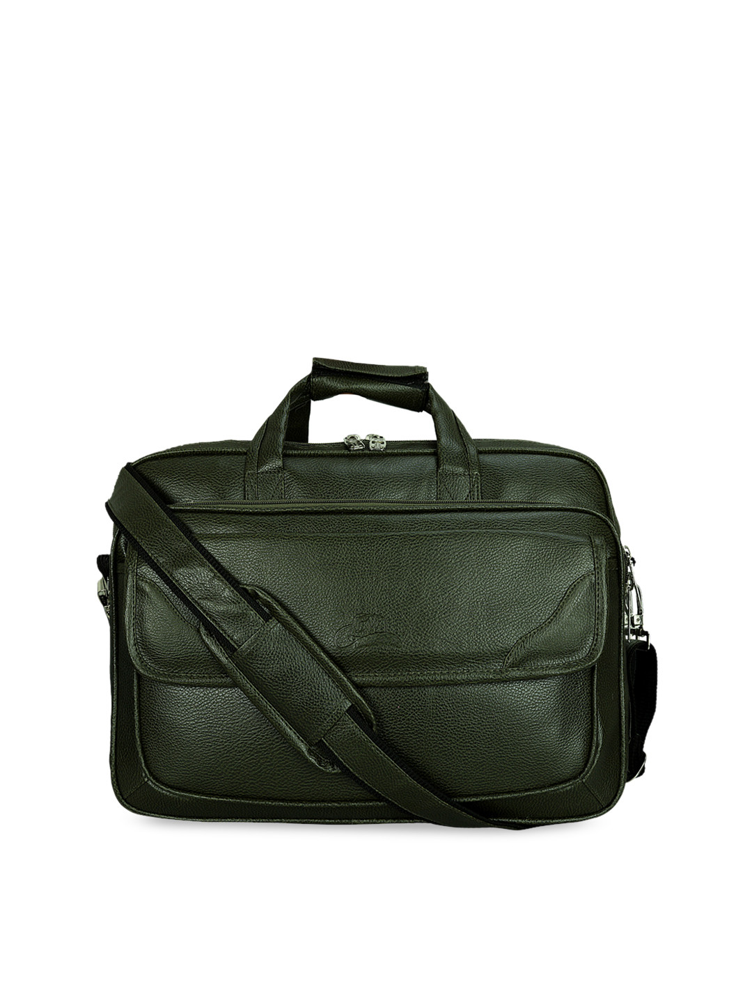 Buy Leather World Unisex Olive Green Solid Laptop Bag - Laptop Bag for ...