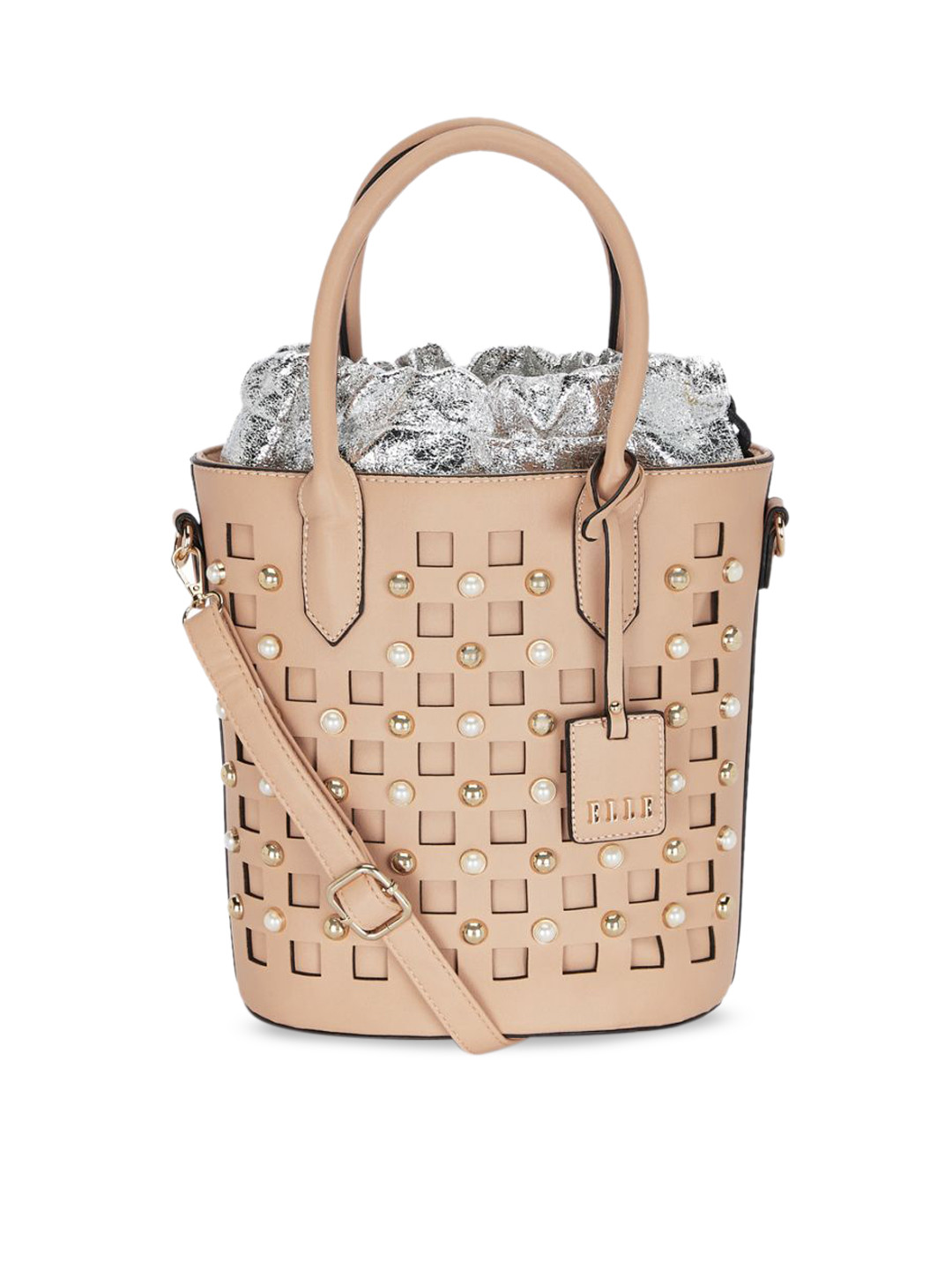 Buy ELLE Beige Embellished Tote Bag - Handbags for Women 11464506 | Myntra