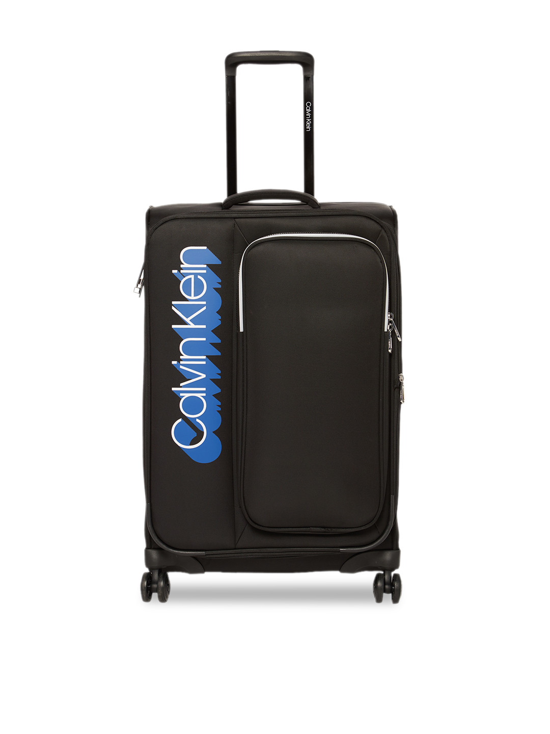 Buy Calvin Klein Black Solid Sky Shadow Soft Sided Medium Trolley ...