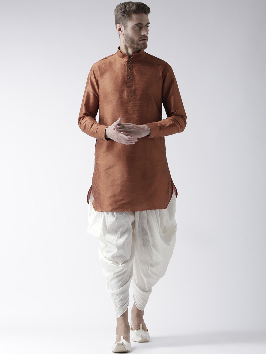 Buy DEYANN Men Orange & Off White Solid Kurta With Patiala - Kurta Sets ... Buy DEYANN Men Orange & Off White Solid Kurta With Patiala - Kurta Sets ...