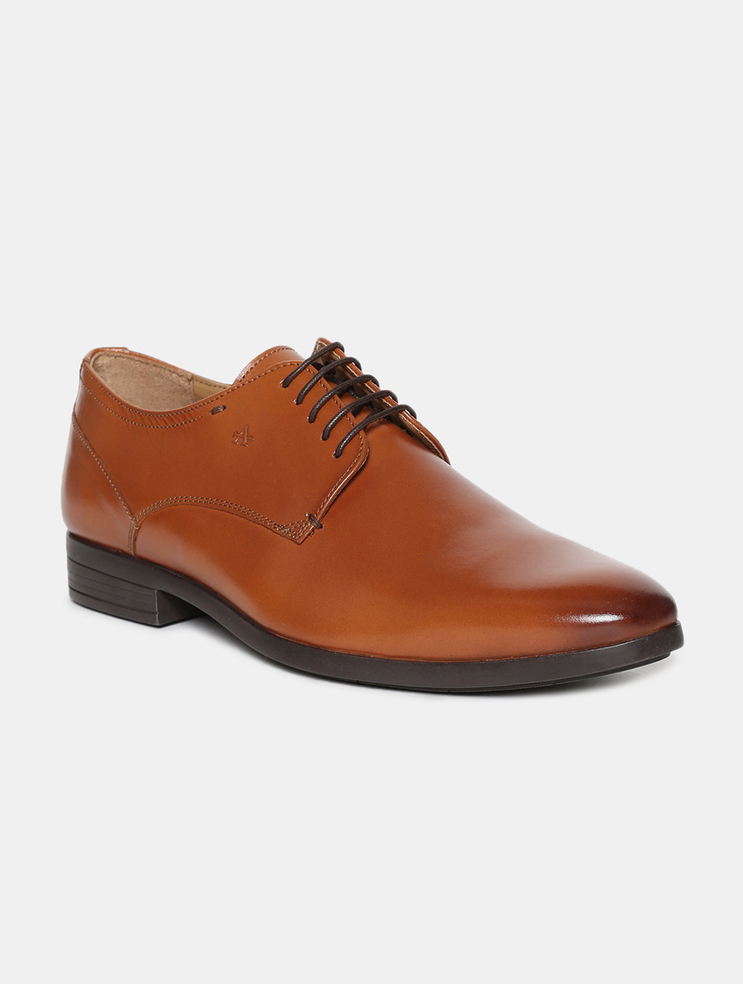 Buy Arrow Men Brown Solid Leather Formal Derbys - Formal Shoes for Men ...