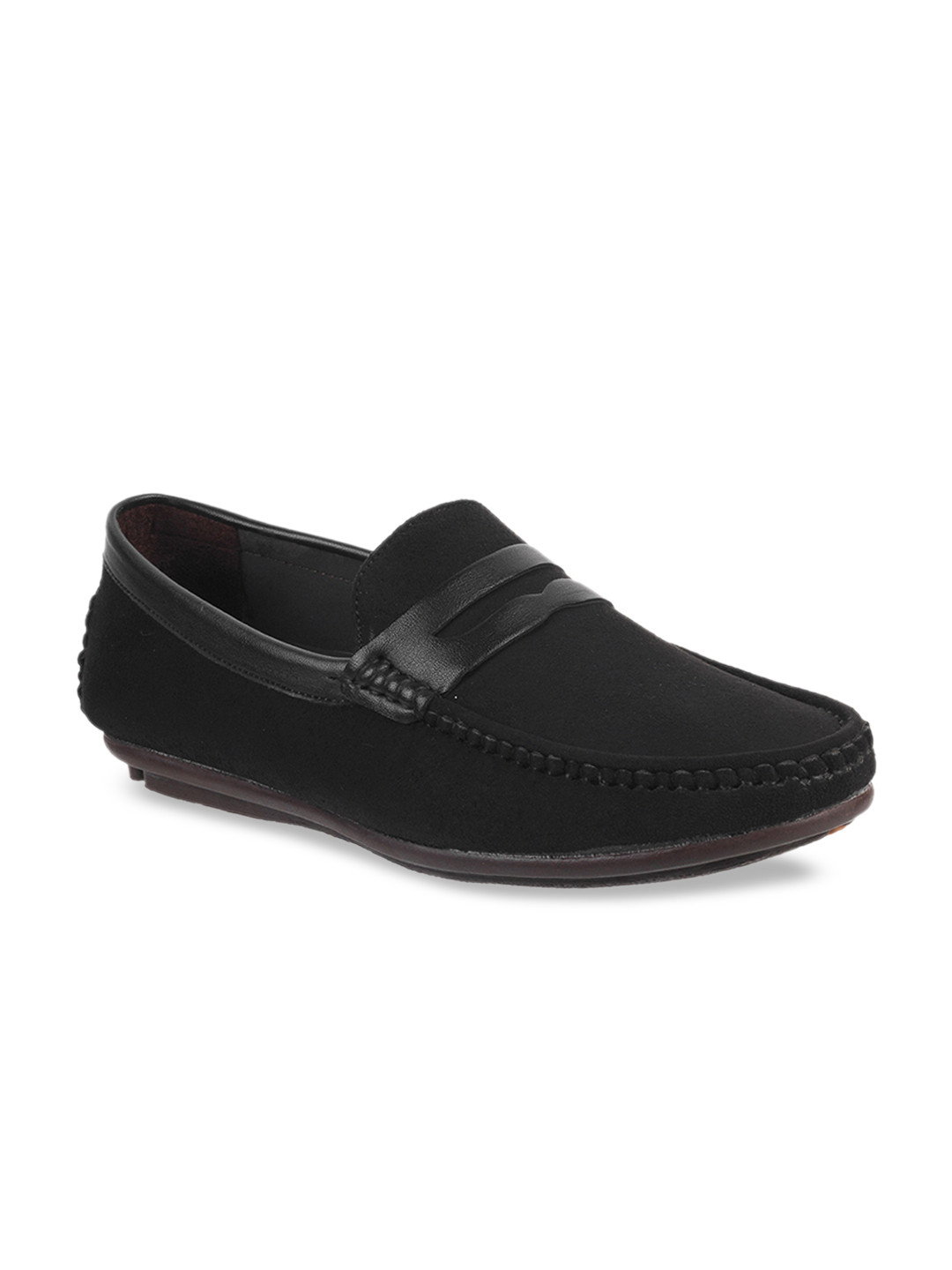 Buy WALKWAY By Metro Men Black Loafers - Casual Shoes for Men 11632296 ...