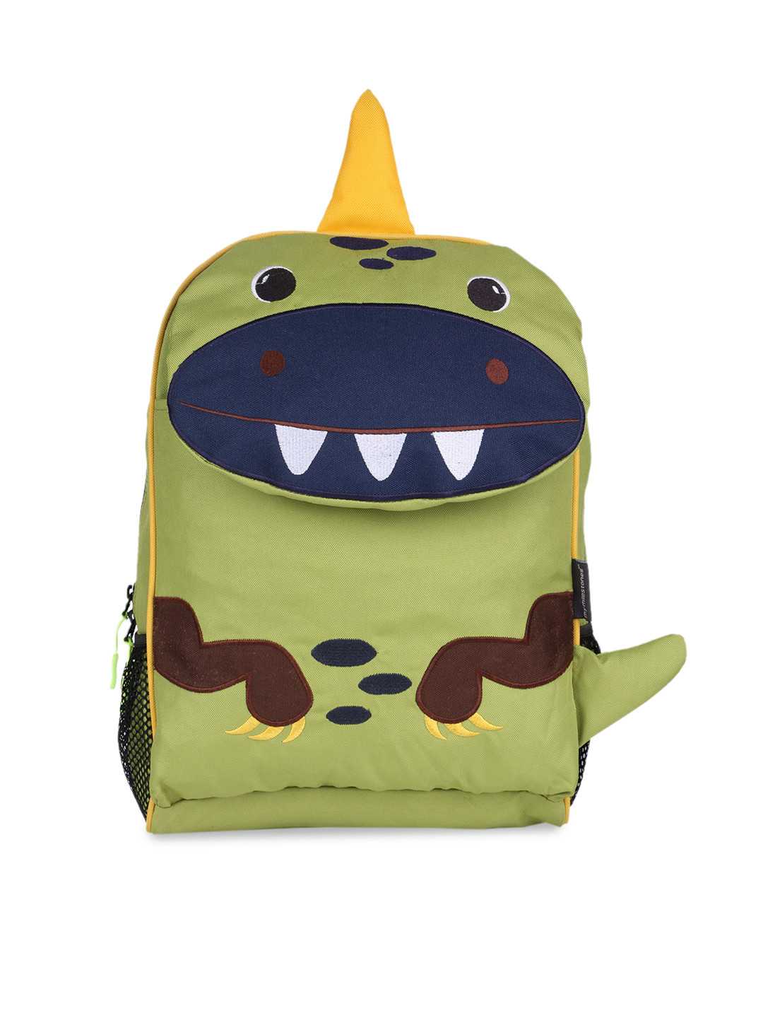 Buy My Milestones Kids Green & Blue Dino Colourblocked Backpack ...