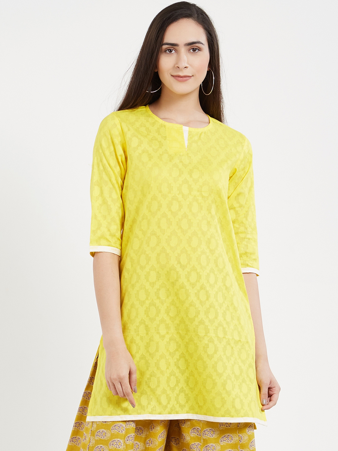 Buy Desi Weavess Women Yellow Woven Design A Line Kurta - Kurtas for ... Buy Desi Weavess Women Yellow Woven Design A Line Kurta - Kurtas for ...