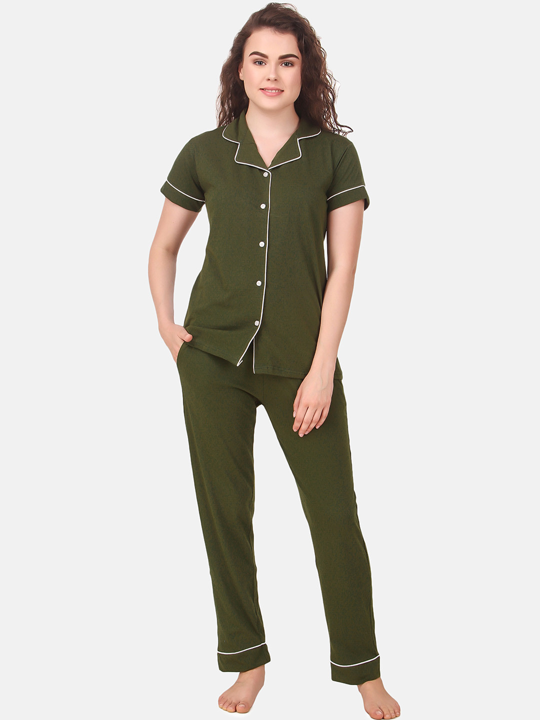 Buy Masha Women Green Night Suit - Night Suits for Women 11966614 | Myntra
