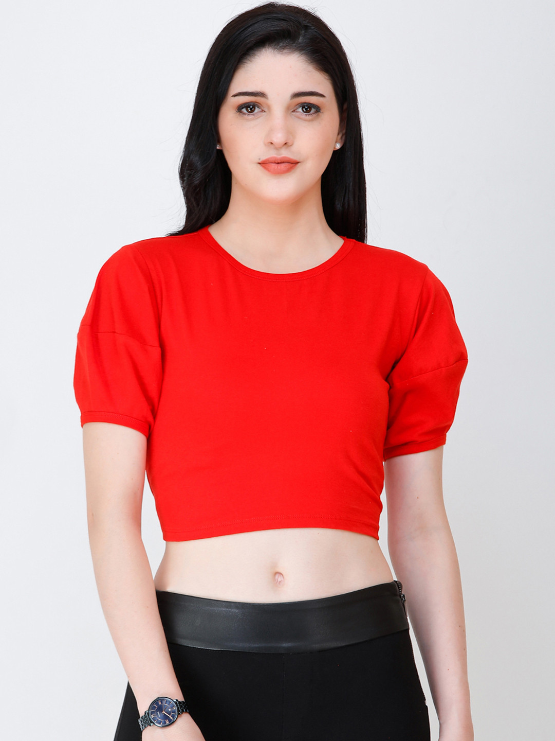 Buy SCORPIUS Women Red Solid Crop Top - Tops for Women 11966464 | Myntra