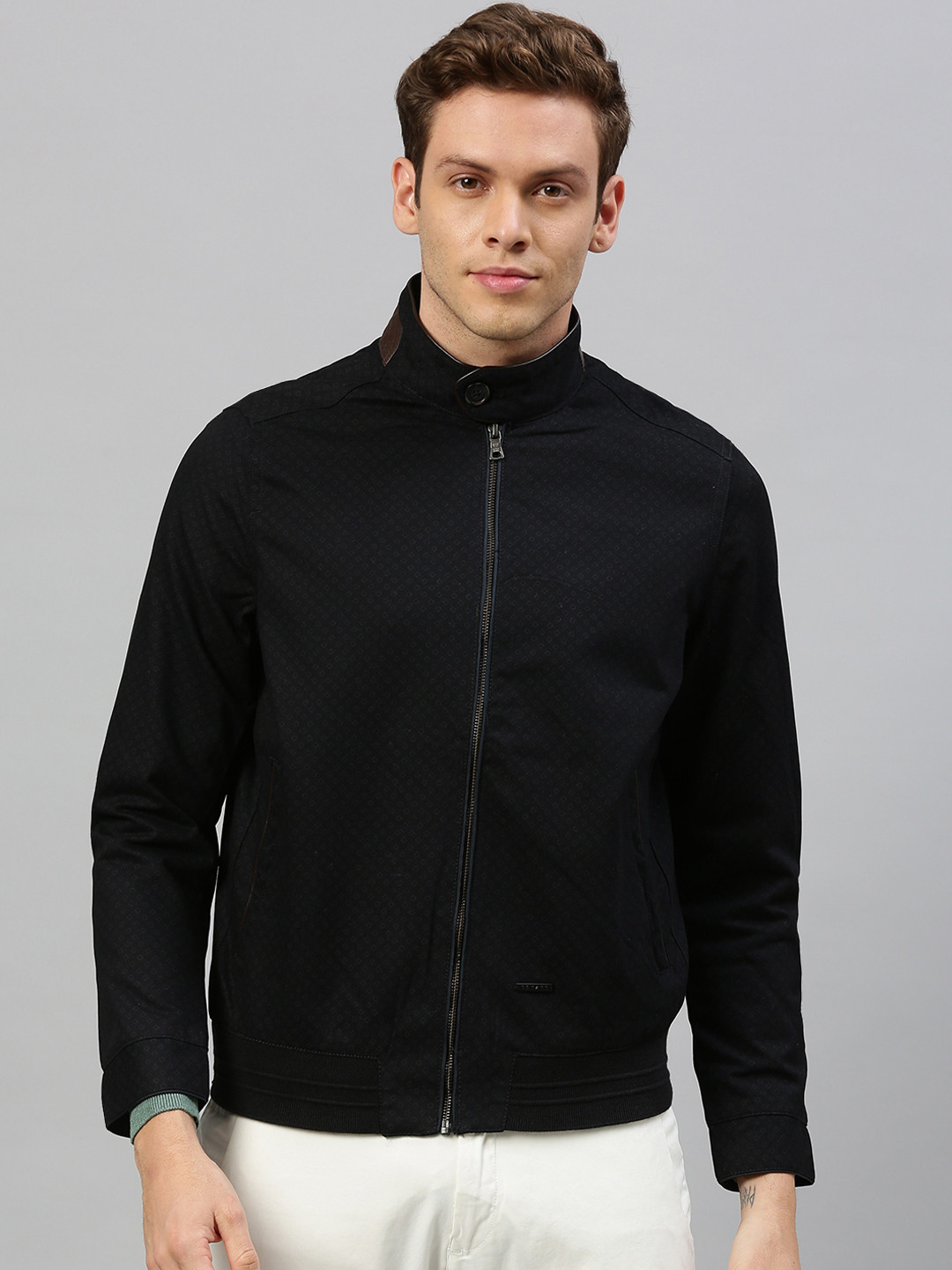 Buy RARE RABBIT Men Black Printed Insulator Padded Jacket - Jackets for ...