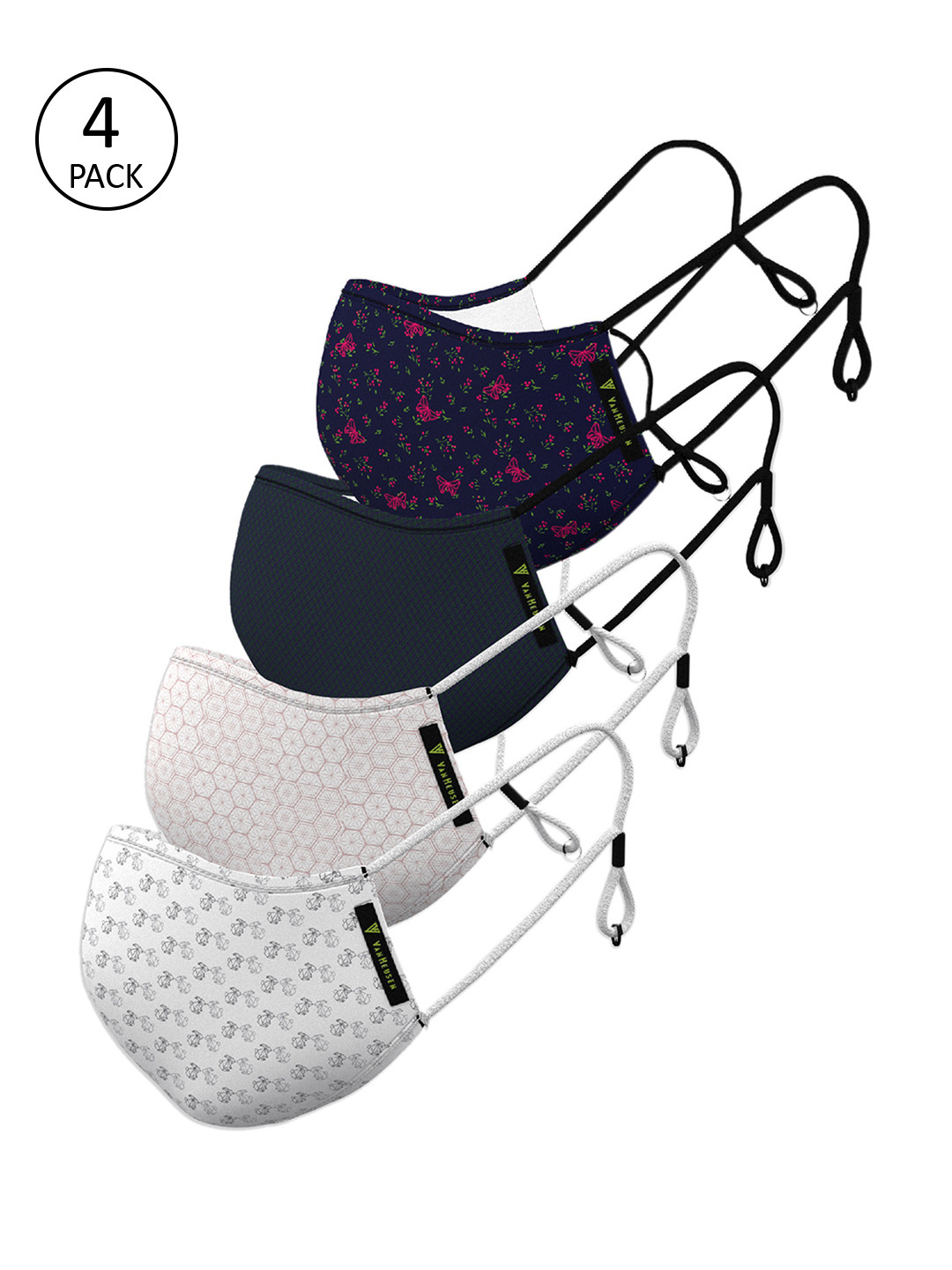 Buy Van Heusen Men Assorted 4 Pcs 3 Ply Antimicrobial Reusable ...