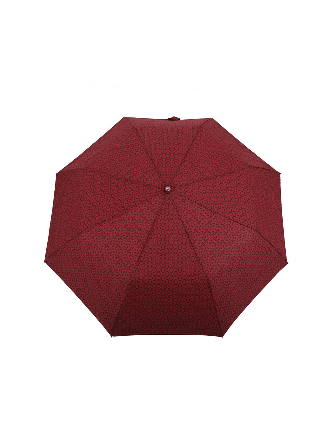 Buy FabSeasons Unisex Maroon Geometric Printed 3 Fold Semi Automatic ...