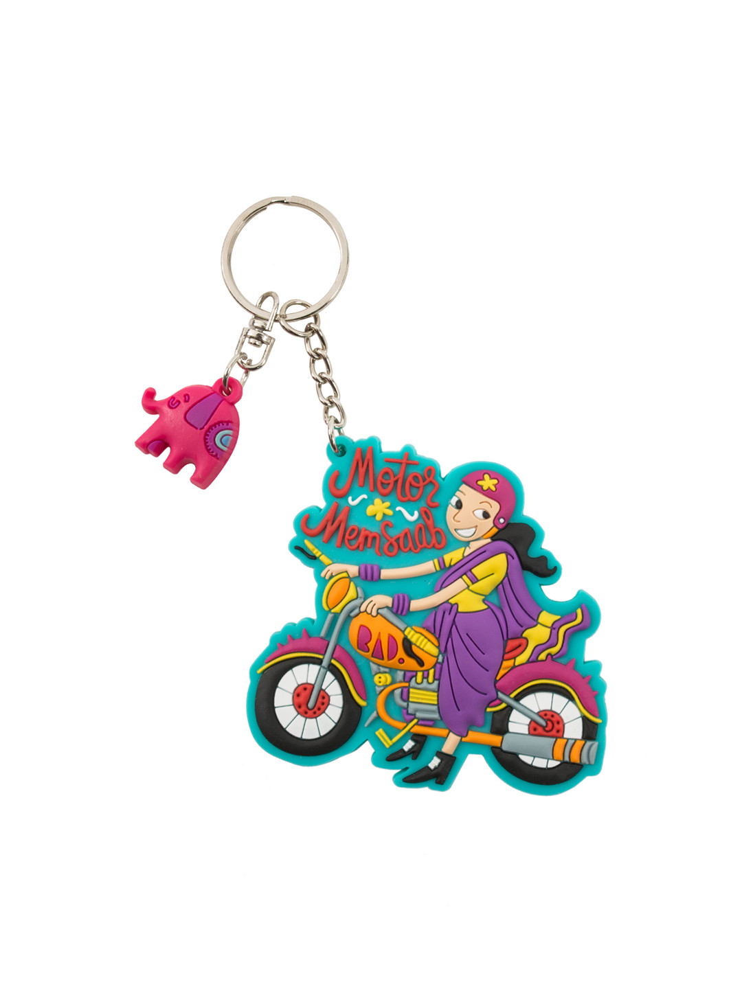 Buy Chumbak Multicoloured Motor Memsahab Keychain - Key Chain for ...