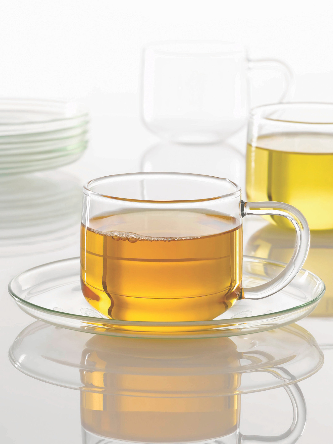 Buy BOROSIL Transparent Solid Borosil Piccolo 6 Pieces Cup And Saucer ...