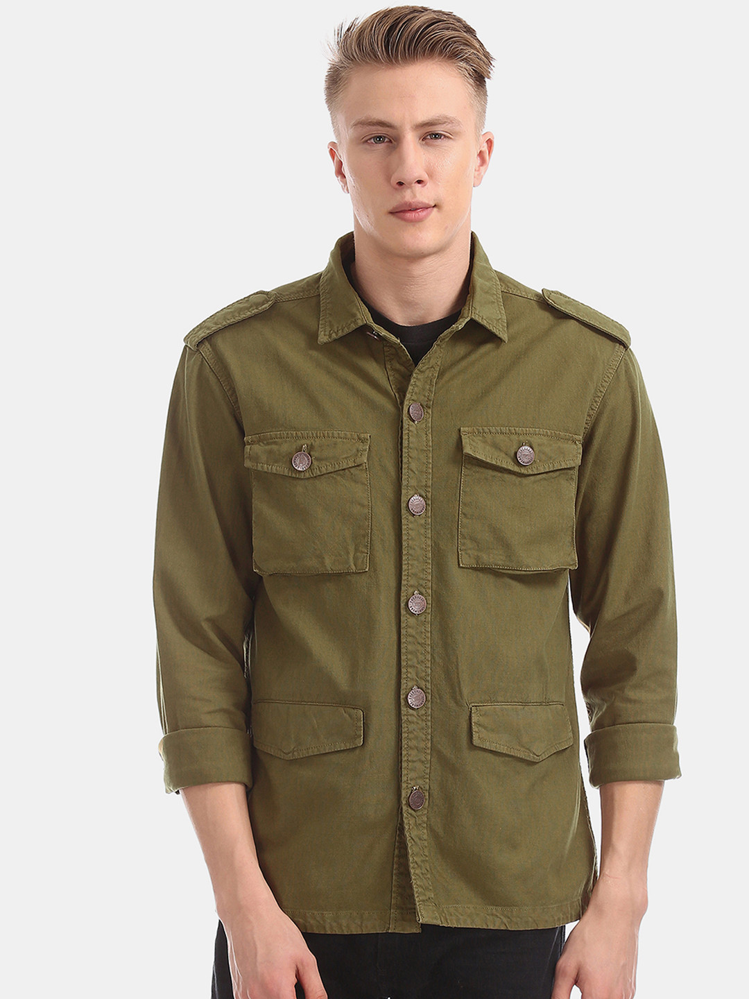 Buy Cherokee Men Green Solid Tailored Jacket - Jackets for Men 12148232 ...