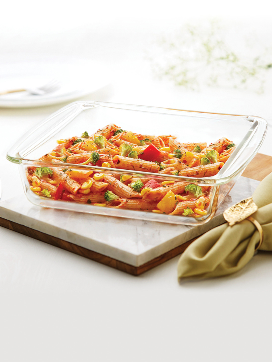Buy BOROSIL Transparent Borosilicate Glass Rectangular Baking Dish ...