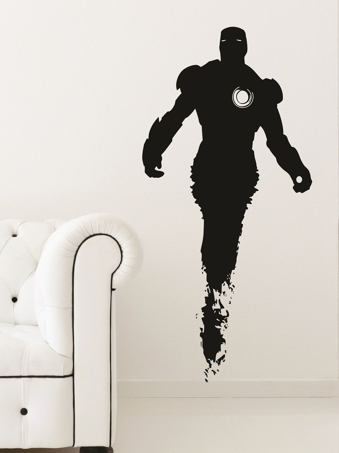 Buy WALLSTICK Black Iron Man Large Vinyl Wall Sticker - Decals And ...