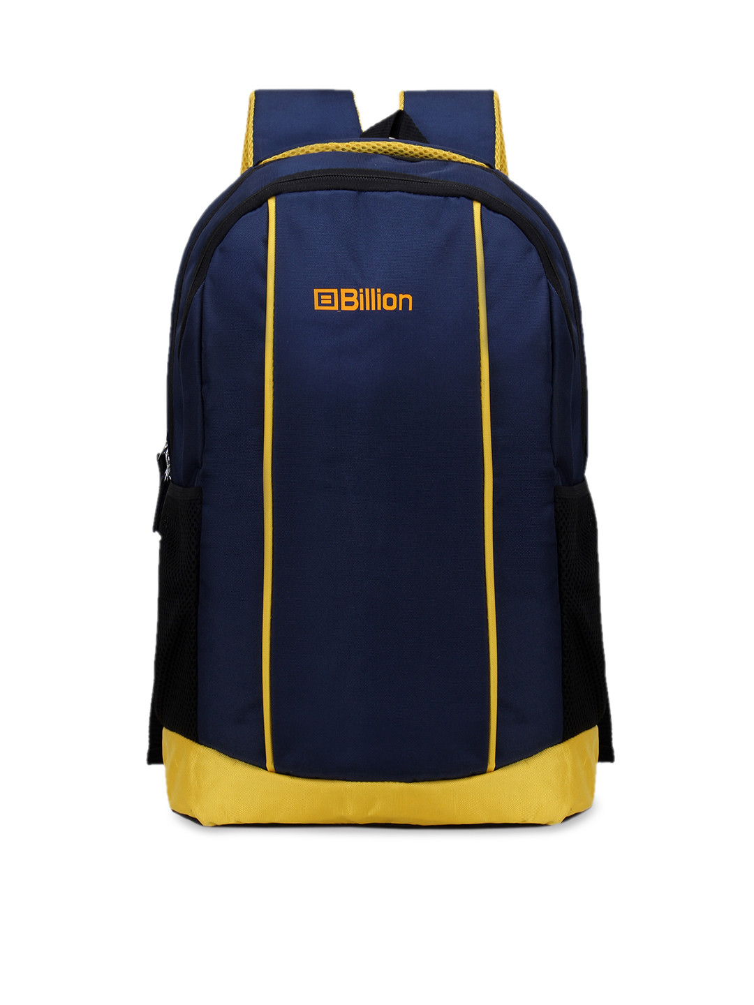 Buy Billion Unisex Navy Blue & Yellow Striped Backpack - Backpacks for ...