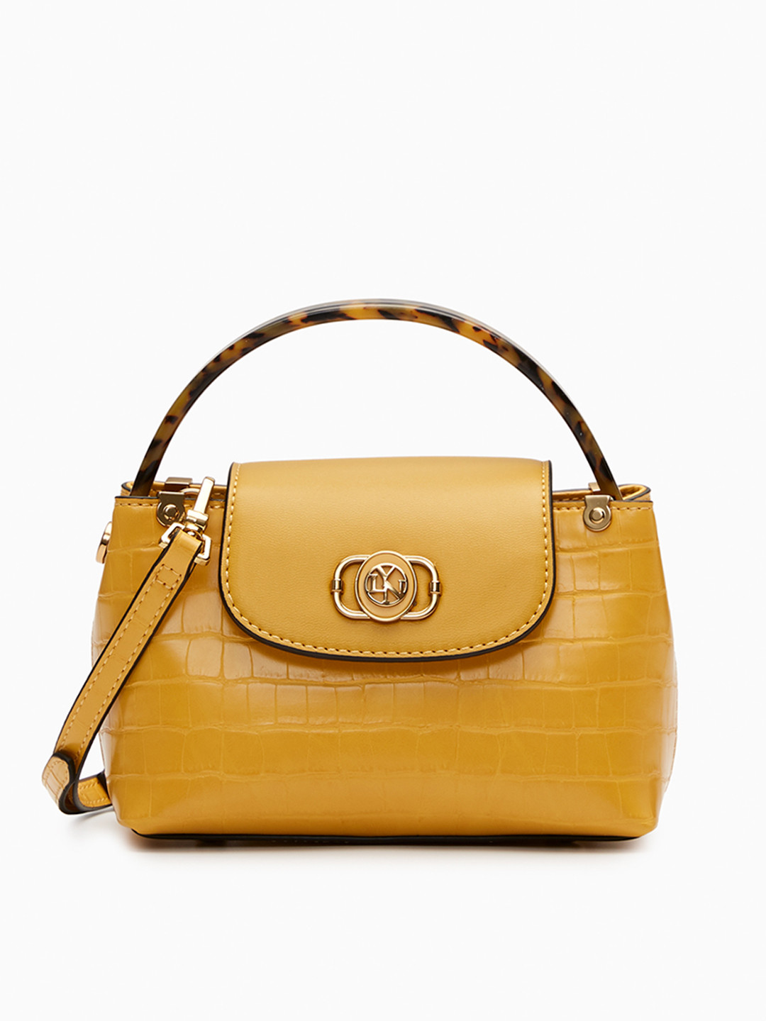 Buy LYN Yellow Solid Handheld Bag - Handbags for Women 12053128 | Myntra