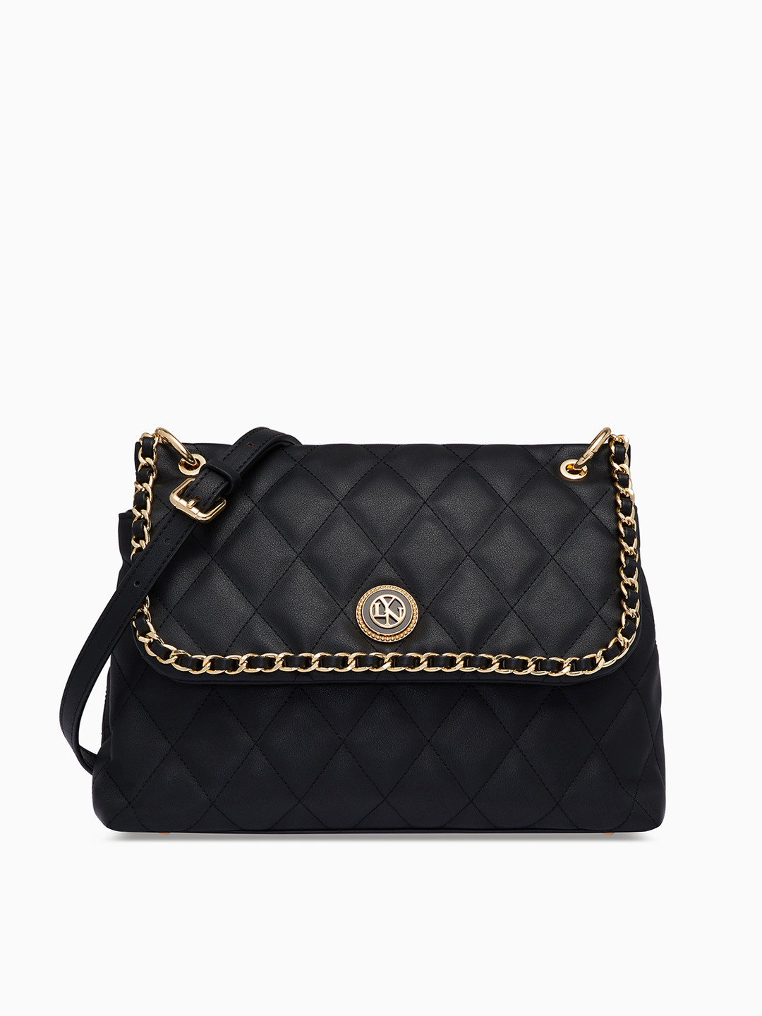 Buy LYN Black Textured Sling Bag - Handbags for Women 12053006 | Myntra
